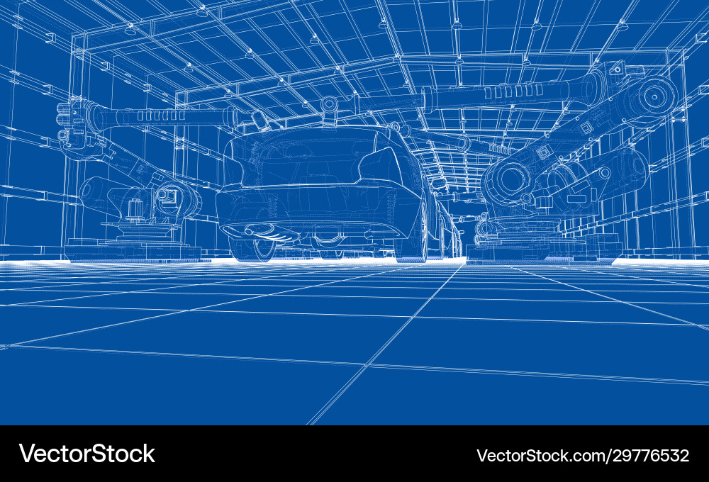 Assembly motor vehicle Royalty Free Vector Image