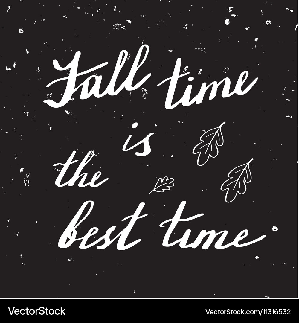 Autumn hand lettering and calligraphy design Vector Image