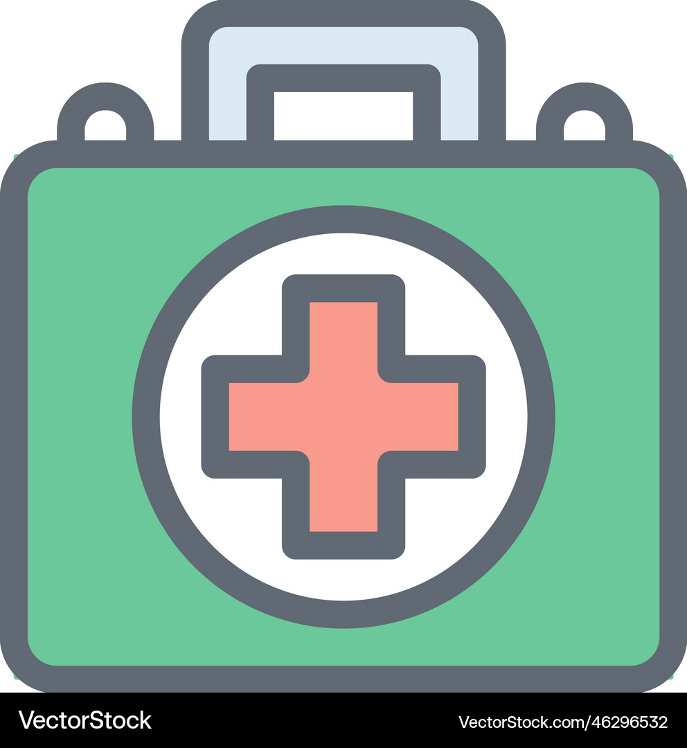First aid fill outline icons simple sto Royalty Free Vector