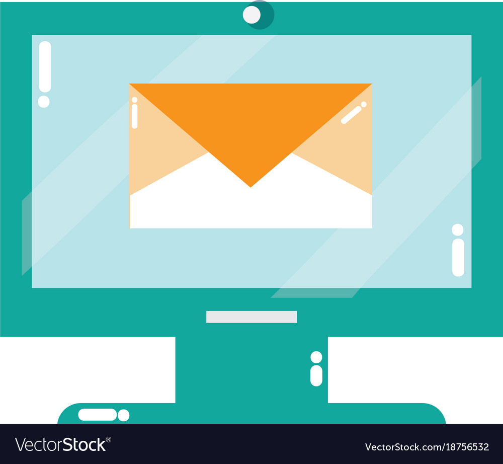 Isolated computer design Royalty Free Vector Image