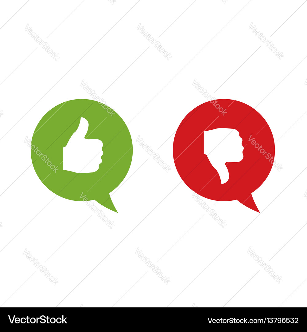 Like and dislike labels Royalty Free Vector Image