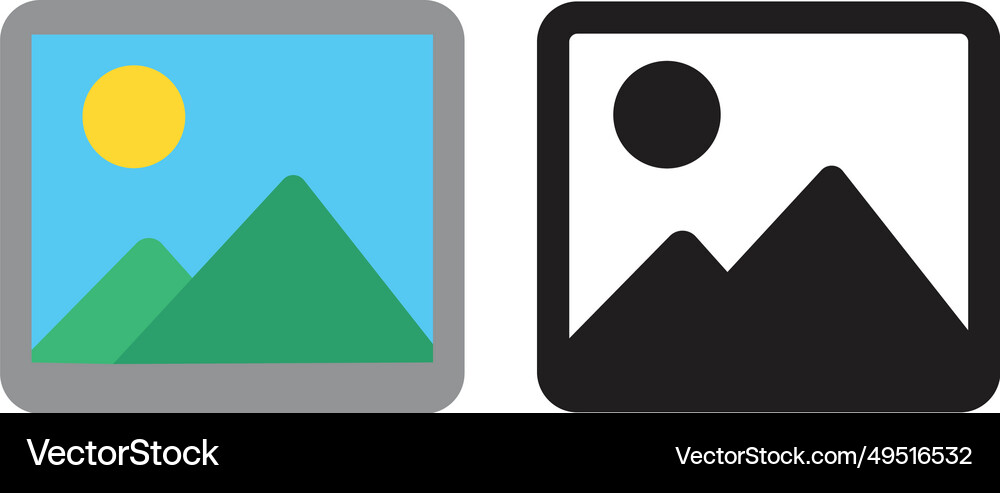 Panorama icon image gallery set of all Royalty Free Vector