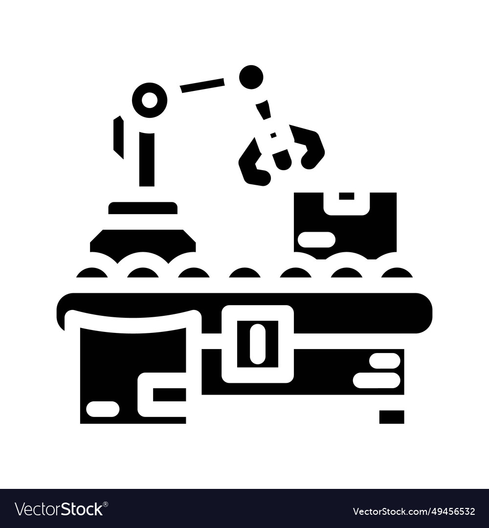 Parcel sorting autonomous delivery glyph icon Vector Image Parcel sorting autonomous delivery glyph icon Vector Image
