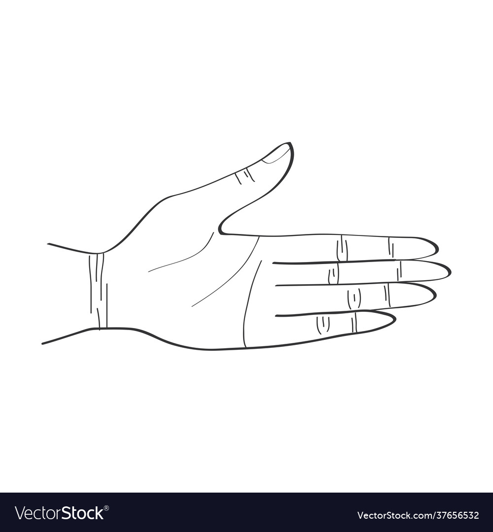 Receiving hand expression Royalty Free Vector Image