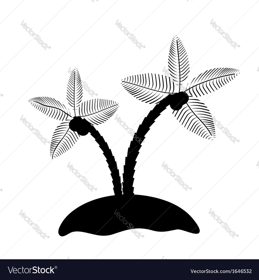 Two palms Royalty Free Vector Image - VectorStock