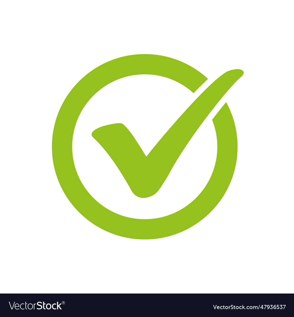 Check mark icon Royalty Free Vector Image - VectorStock