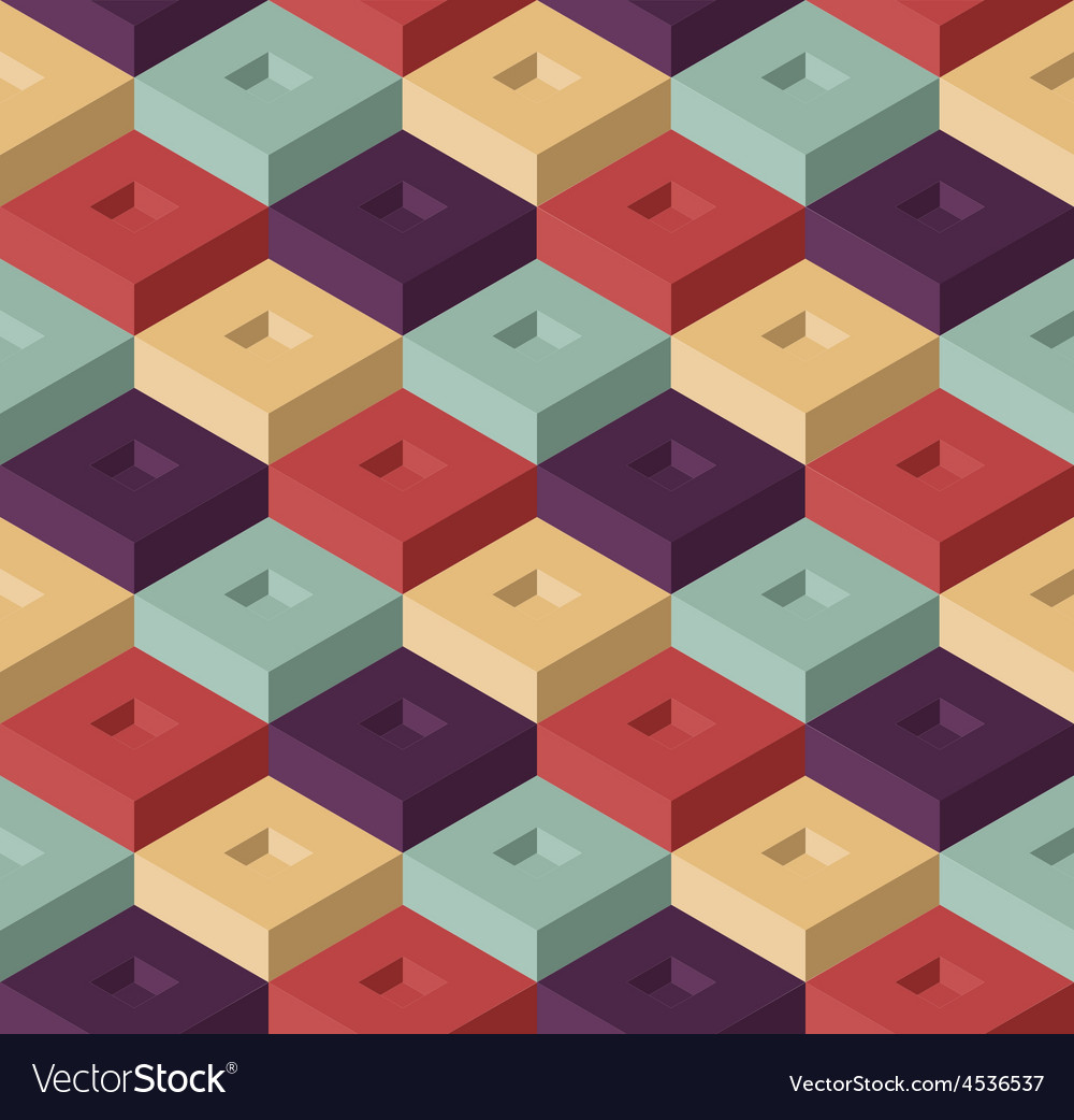 Color Cubes Pattern Royalty Free Vector Image Vectorstock 7856