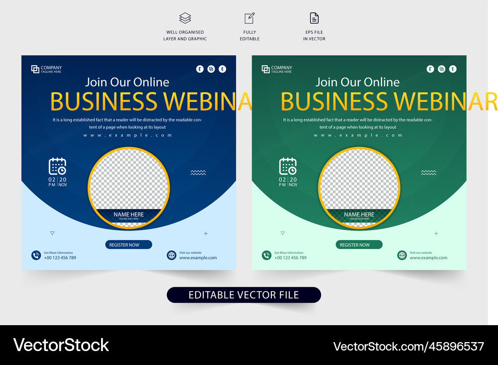 Conference invitation and announcement poster Vector Image