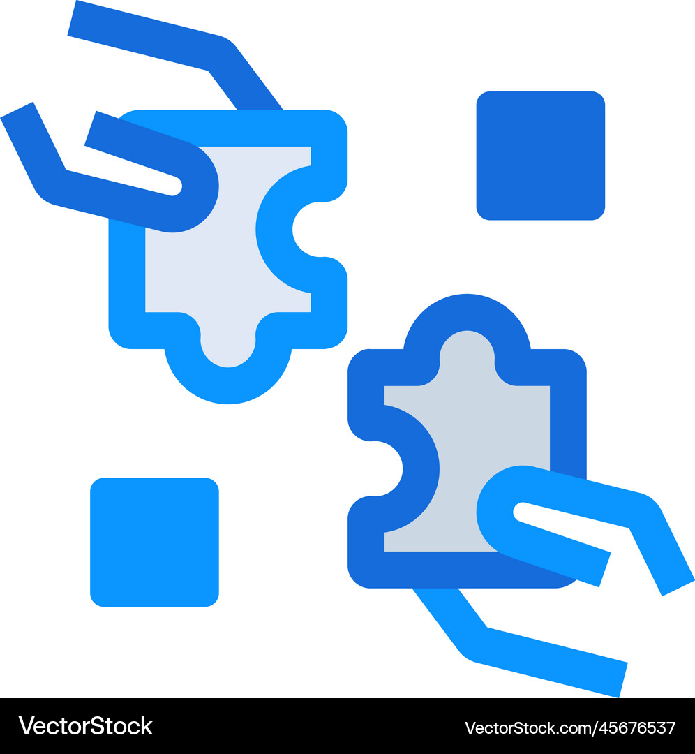 Cooperation business management icon with blue Vector Image