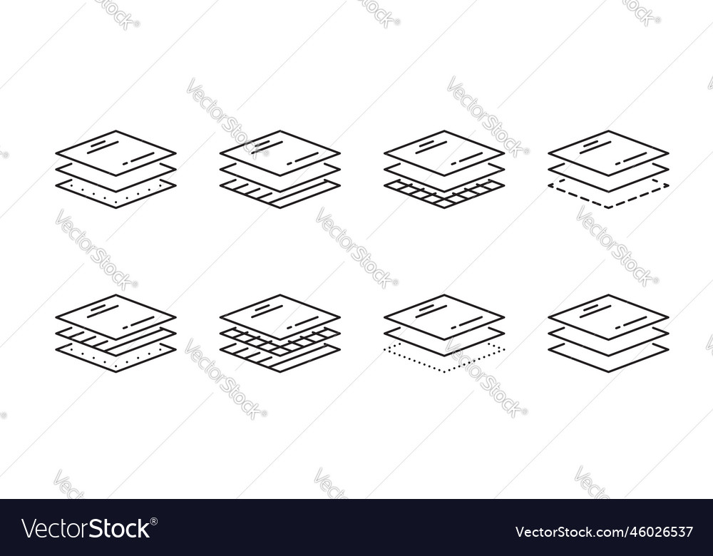 Material layer icon waterproof fabric stack Vector Image