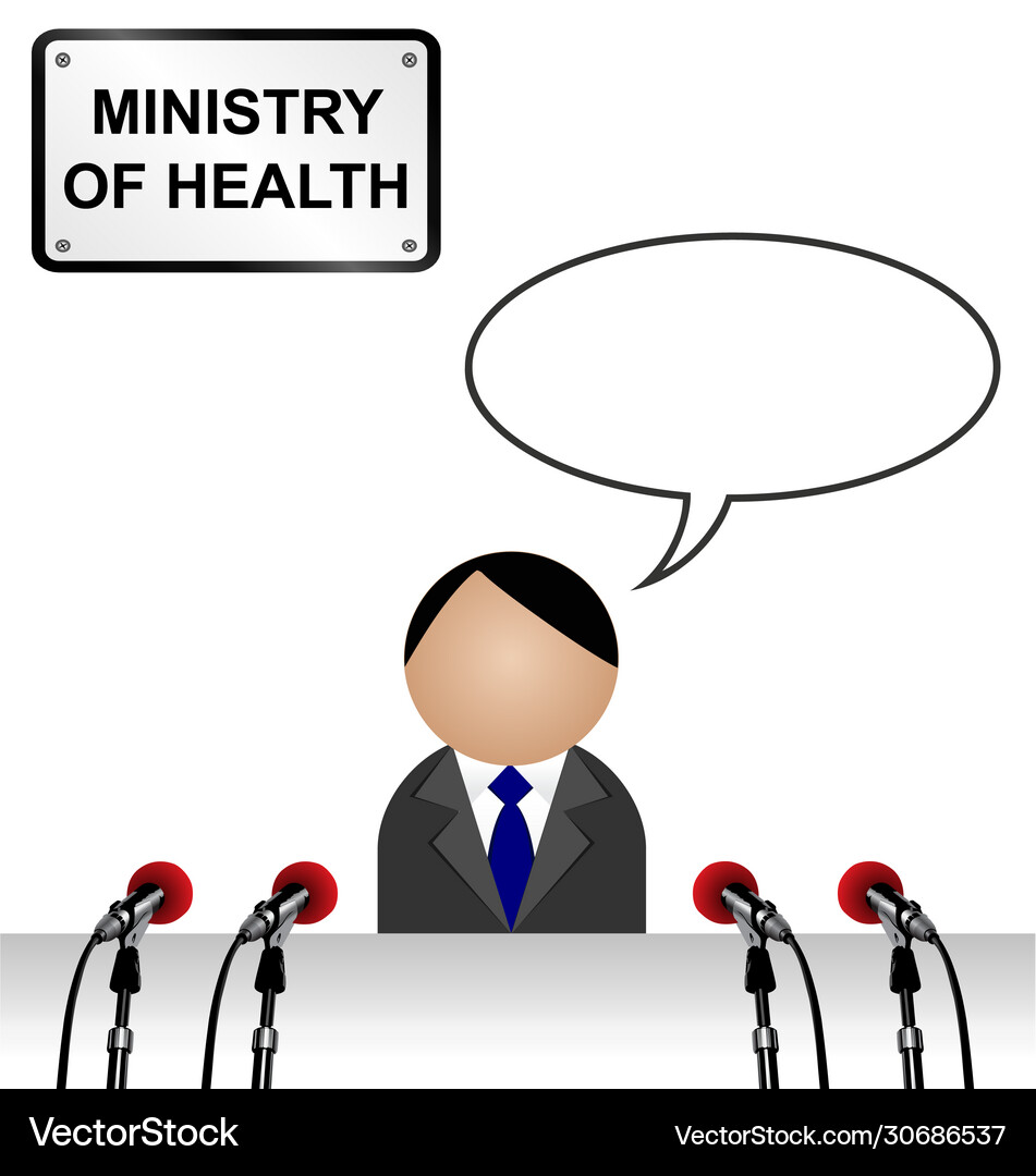 Ministry health official interview Royalty Free Vector Image