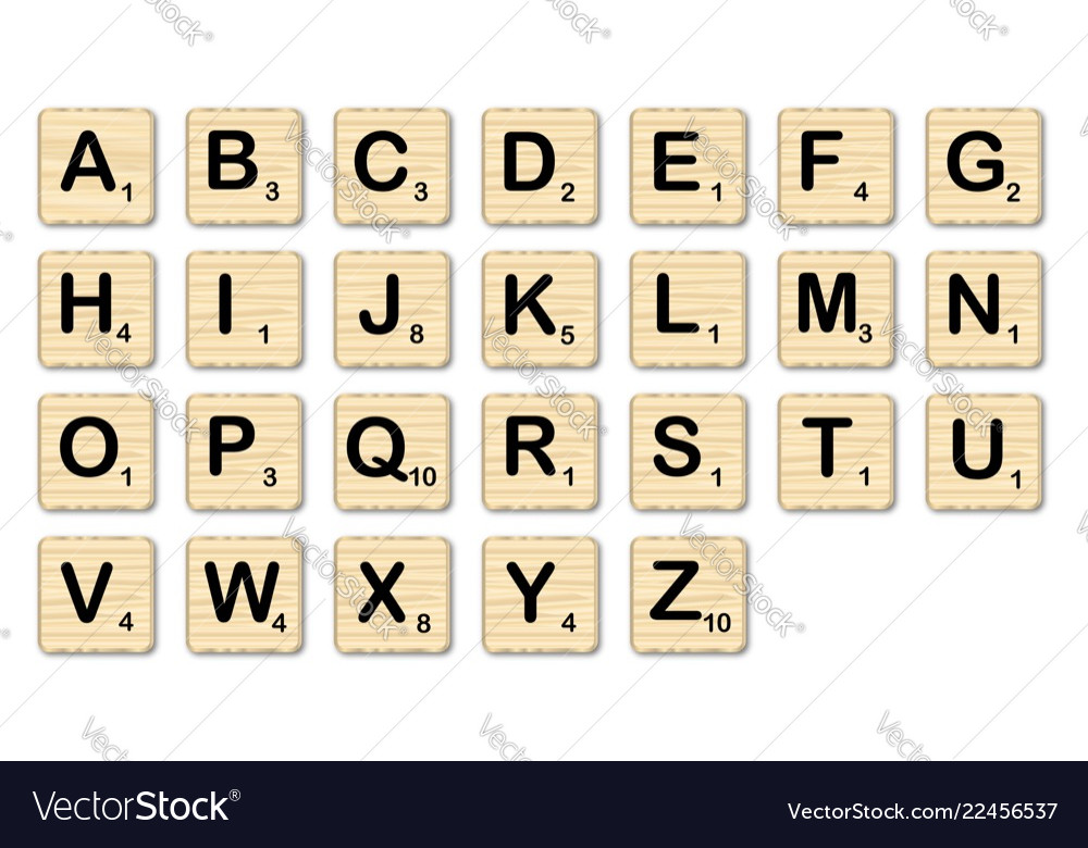 Scrabble Royalty Free Vector Image - VectorStock
