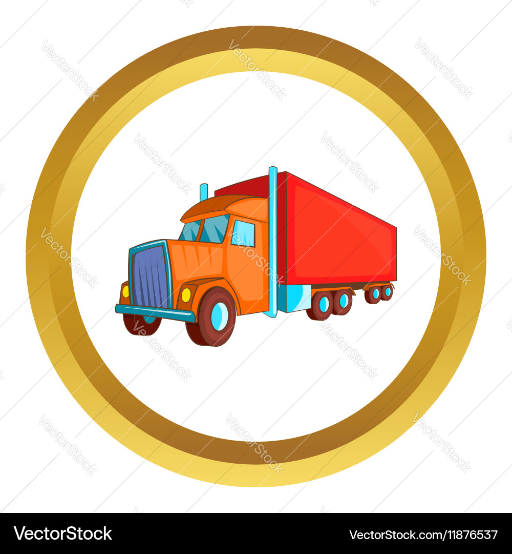 Semi trailer truck icon Royalty Free Vector Image