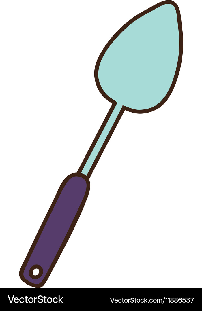 Silhouette colorful with sauce spoon Royalty Free Vector