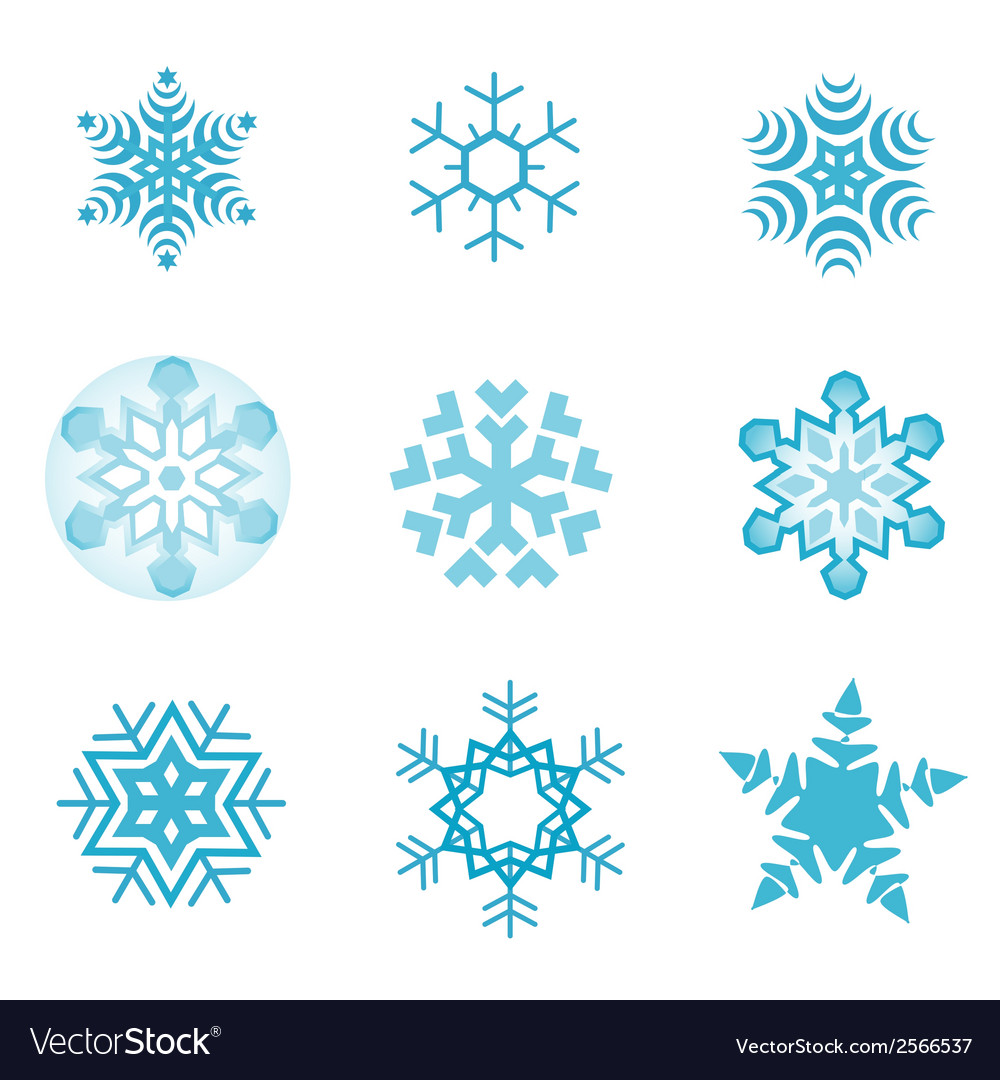 Snow flakes Royalty Free Vector Image - VectorStock