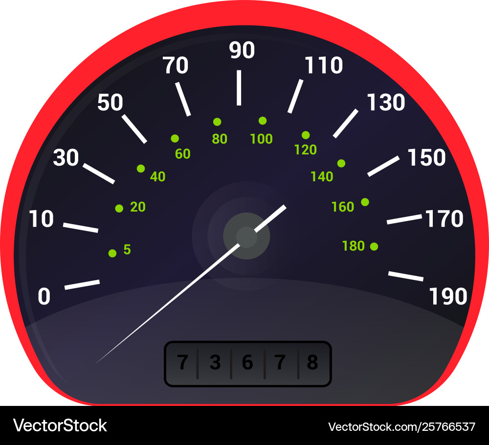Speedometer car speed dashboard panel and Vector Image
