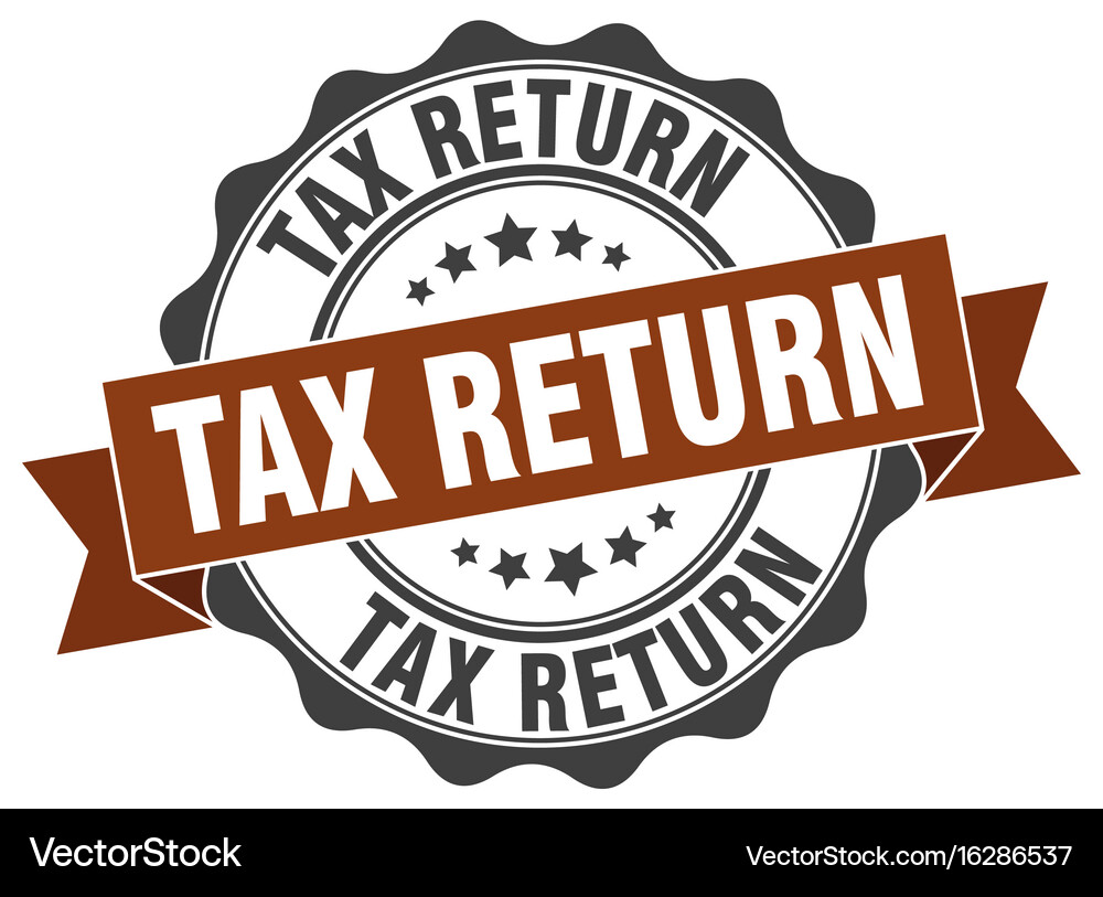 Tax return stamp sign seal Royalty Free Vector Image
