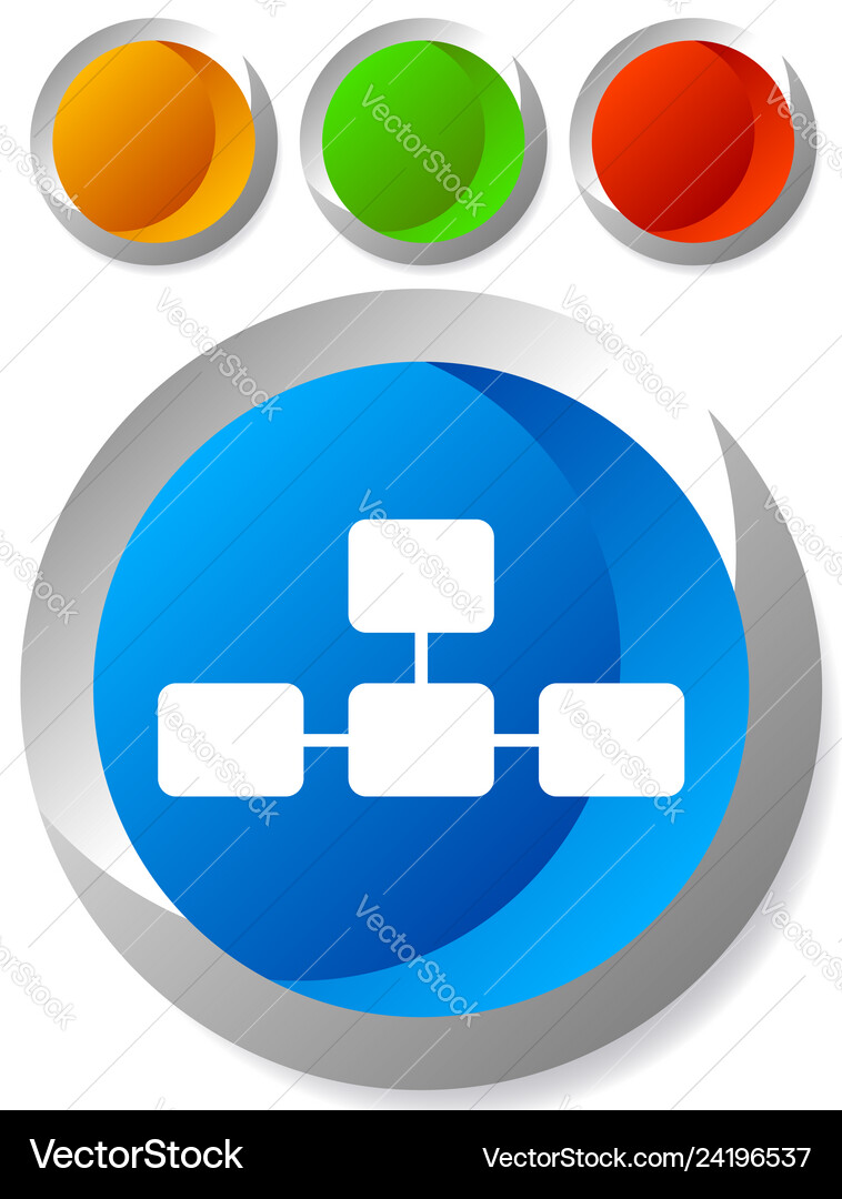 Topological hierarchical diagram icon multilevel Vector Image