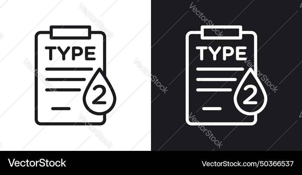 Type 2 diabetes icon set ii medical Royalty Free Vector
