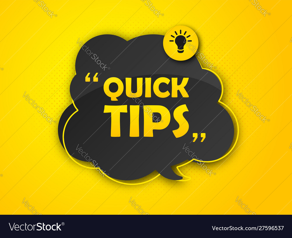 Useful quick tip trick suggesting advice and help Vector Image Useful quick tip trick suggesting advice and help Vector Image
