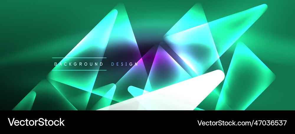 Vibrant geometric neon shiny line background Vector Image