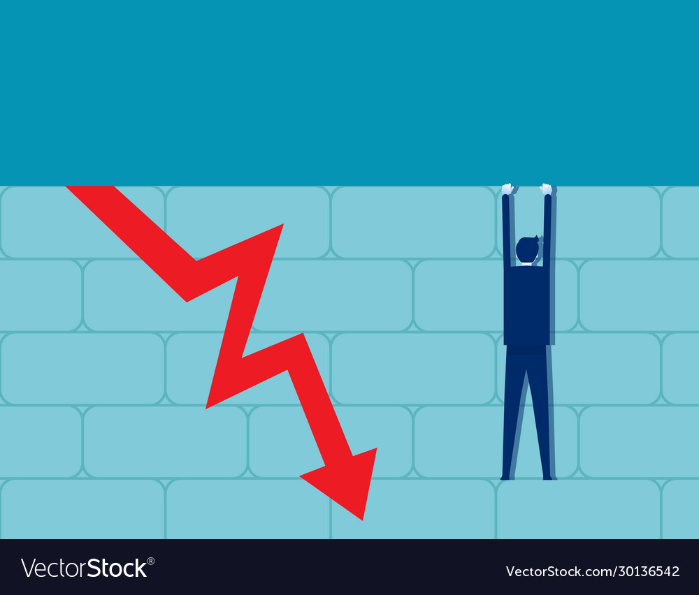 Business decrease chart concept chart Royalty Free Vector