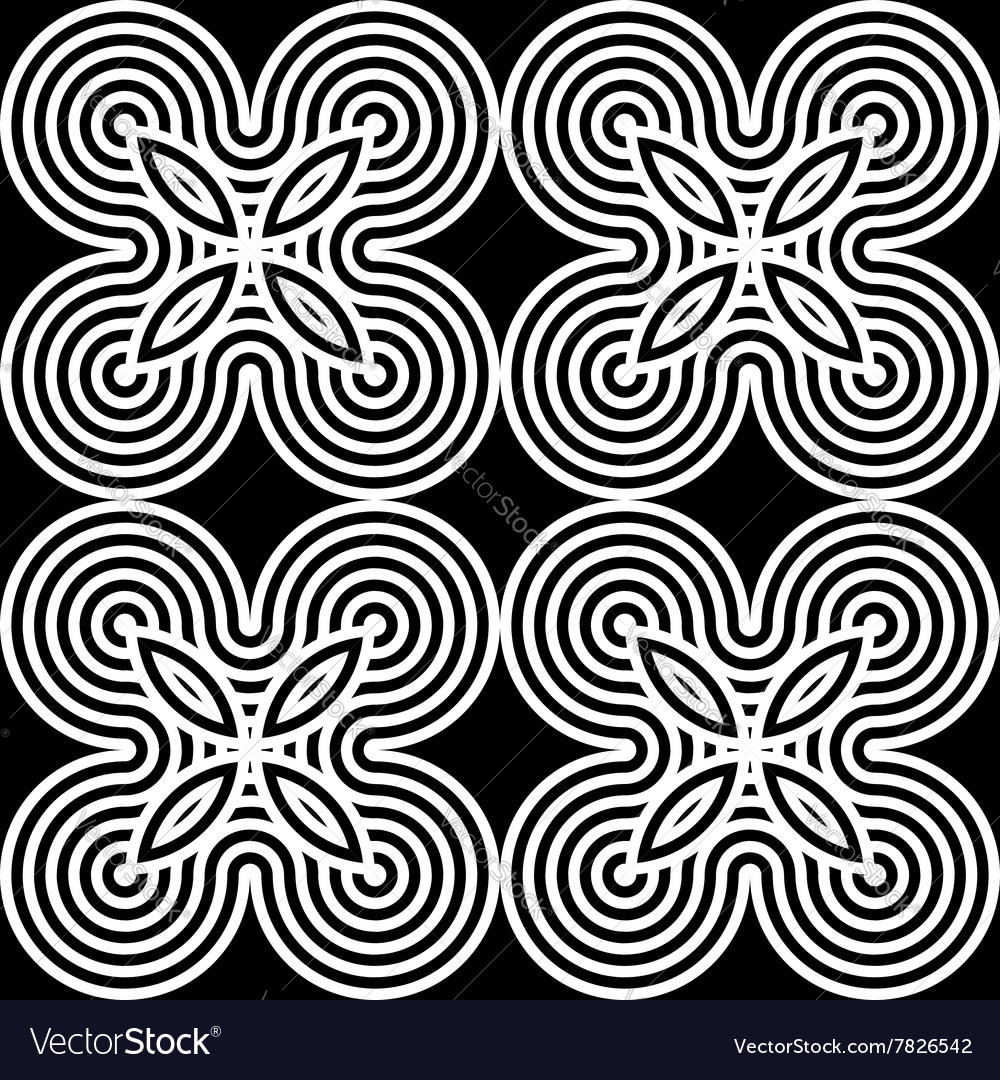 Design seamless monochrome geometric pattern Vector Image