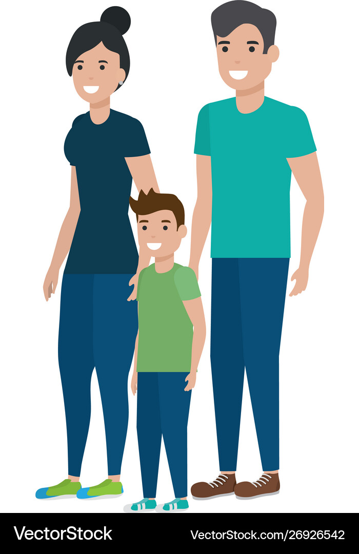 Isolated family members design Royalty Free Vector Image