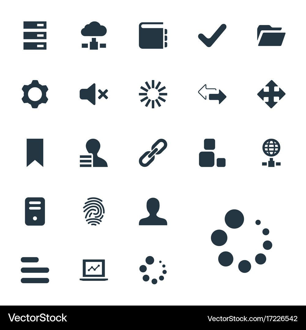 Set of simple practice icons Royalty Free Vector Image