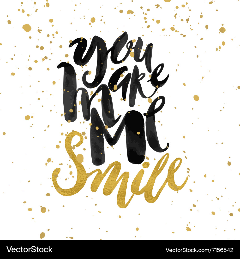 Smile concept inspirational phrasesmiles Vector Image