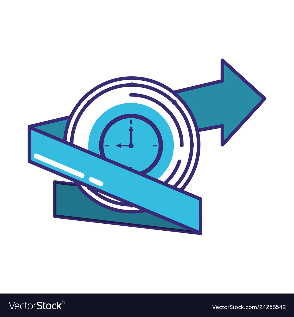Time clock isolated icon Royalty Free Vector Image