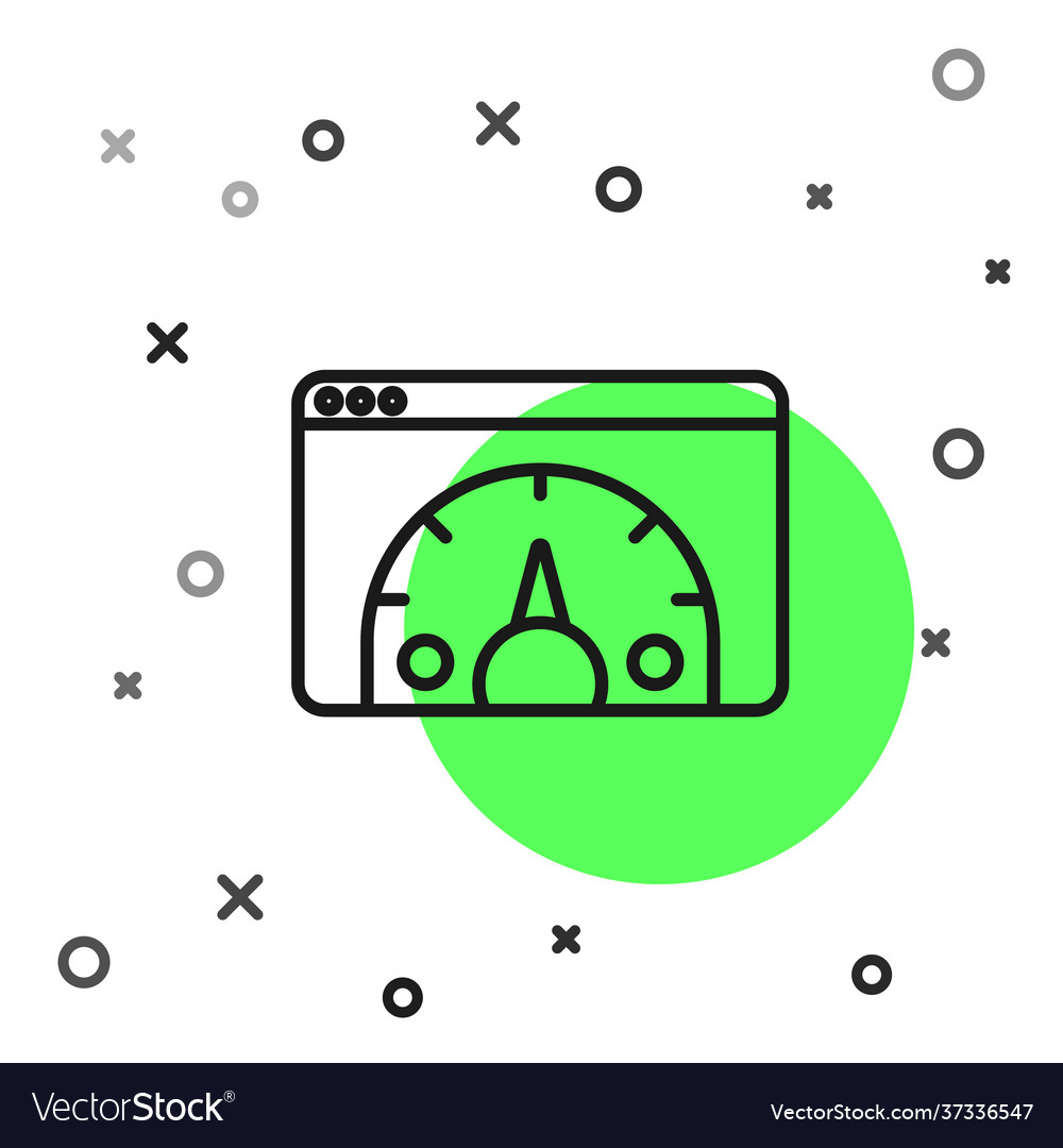 Black Line Web Analytics Information Royalty Free Vector