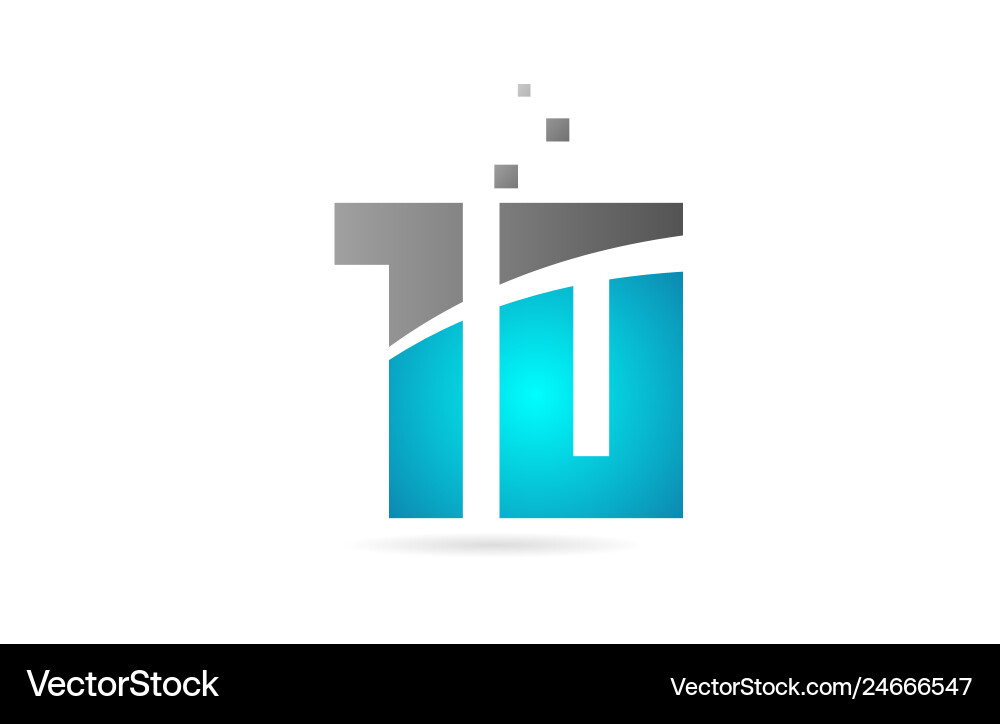 Blue grey number 10 for logo icon design Vector Image