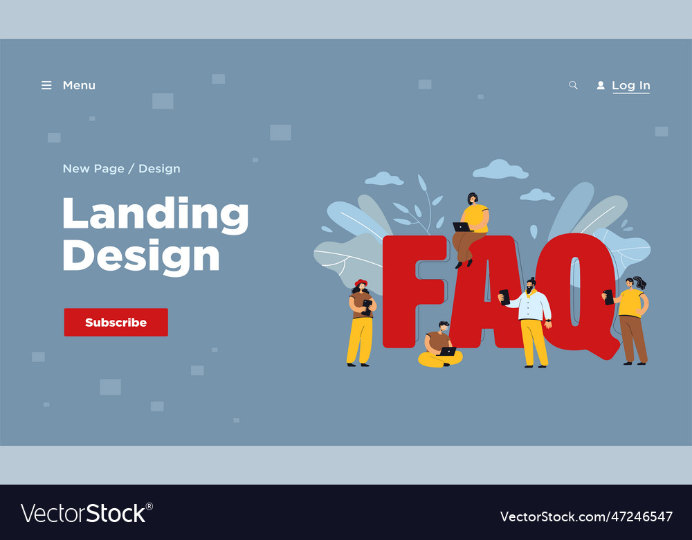 Faq flat Royalty Free Vector Image - VectorStock