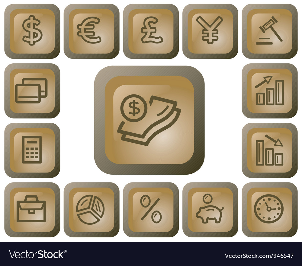 Finance buttons Royalty Free Vector Image - VectorStock