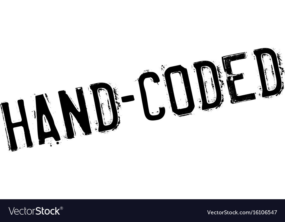 Hand-coded rubber stamp Royalty Free Vector Image