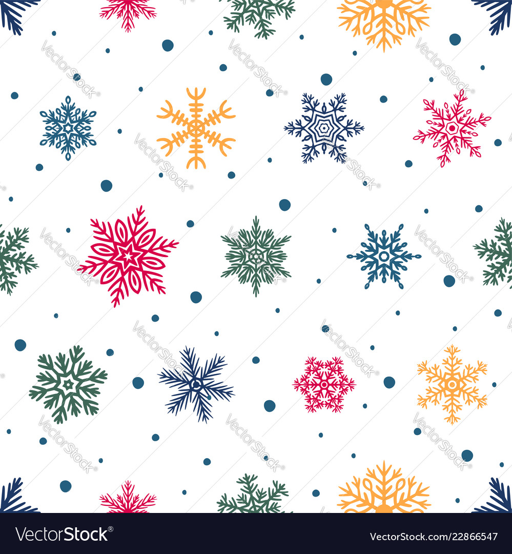 Hand-Drawn Snowflake Pattern Royalty Free Vector Image