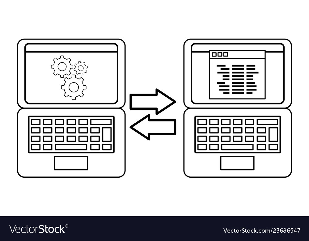 Technology computing cartoon Royalty Free Vector Image