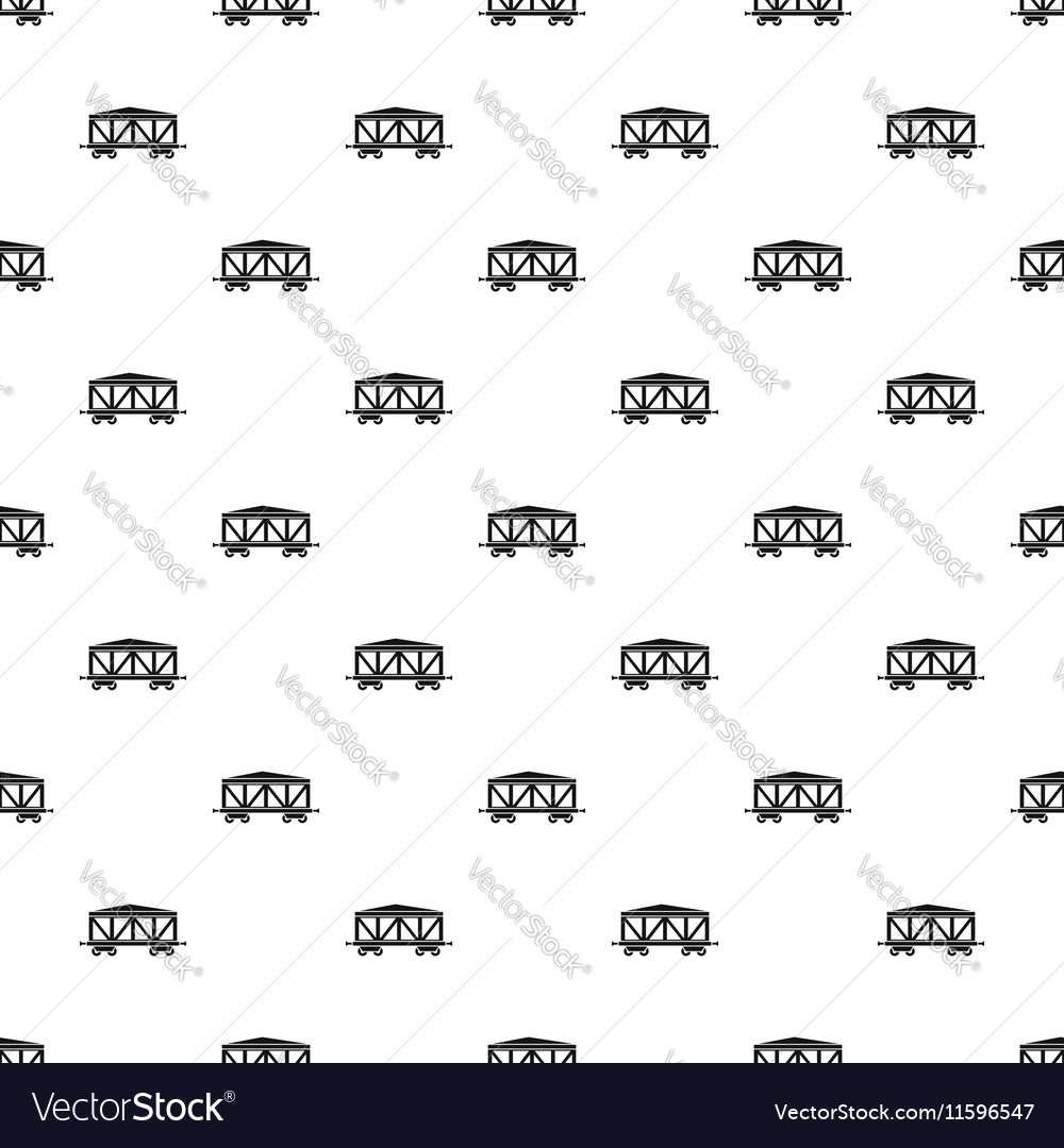 Train cargo wagon pattern simple style Royalty Free Vector