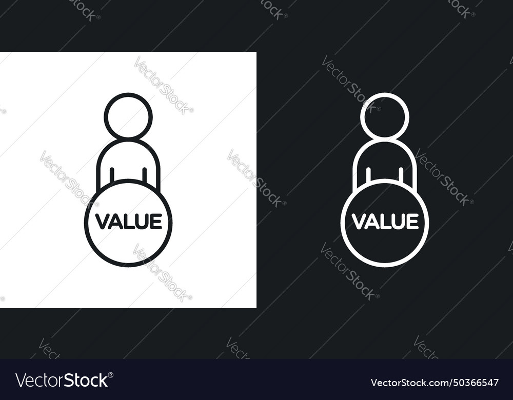 Value icon set core focus and customer culture Vector Image