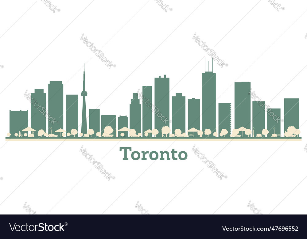 Abstract toronto canada city skyline with color Vector Image Abstract toronto canada city skyline with color Vector Image