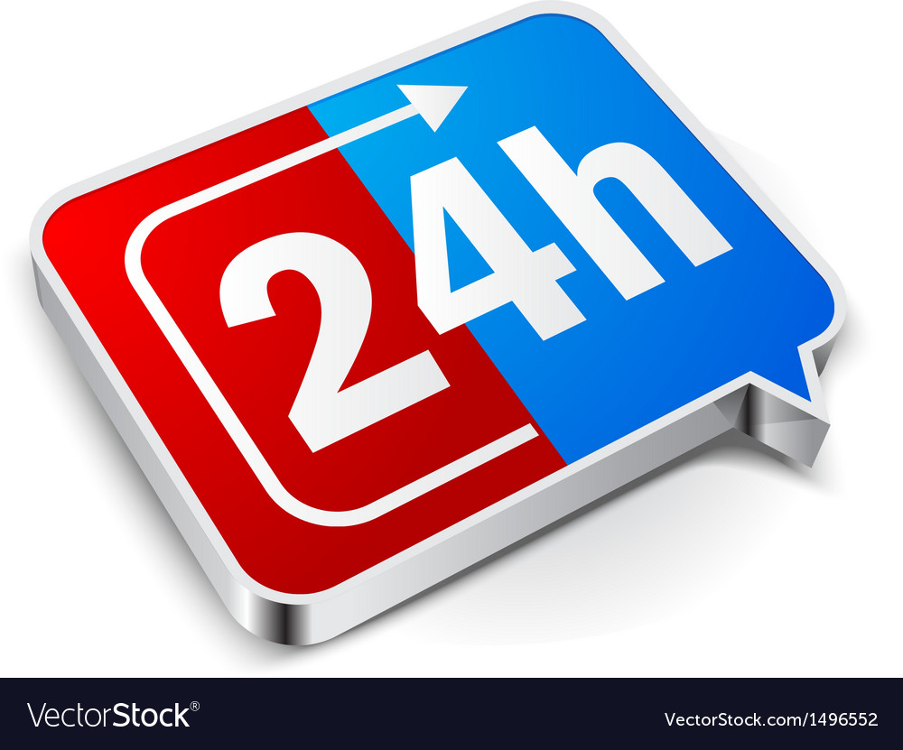 Around the clock Royalty Free Vector Image - VectorStock