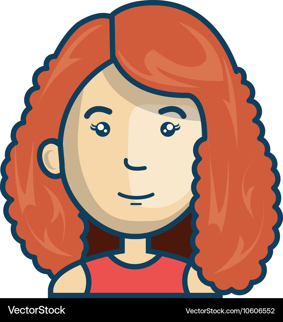 Avatar woman cartoon Royalty Free Vector Image