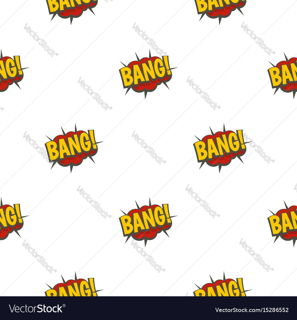 Bang comic book explosion pattern seamless Vector Image
