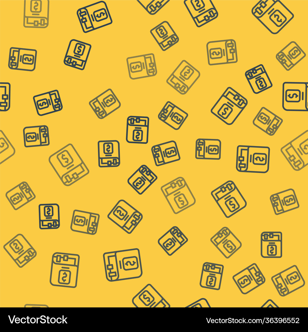 Blue line financial book icon isolated seamless Vector Image