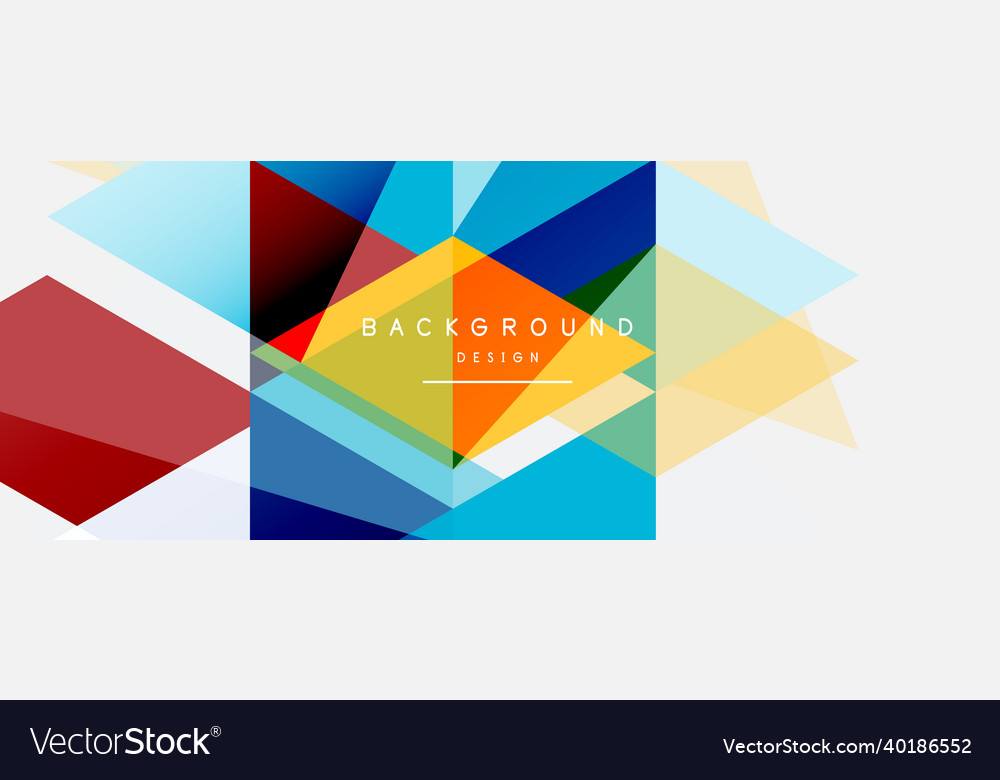 Color triangles composition geometric abstract Vector Image