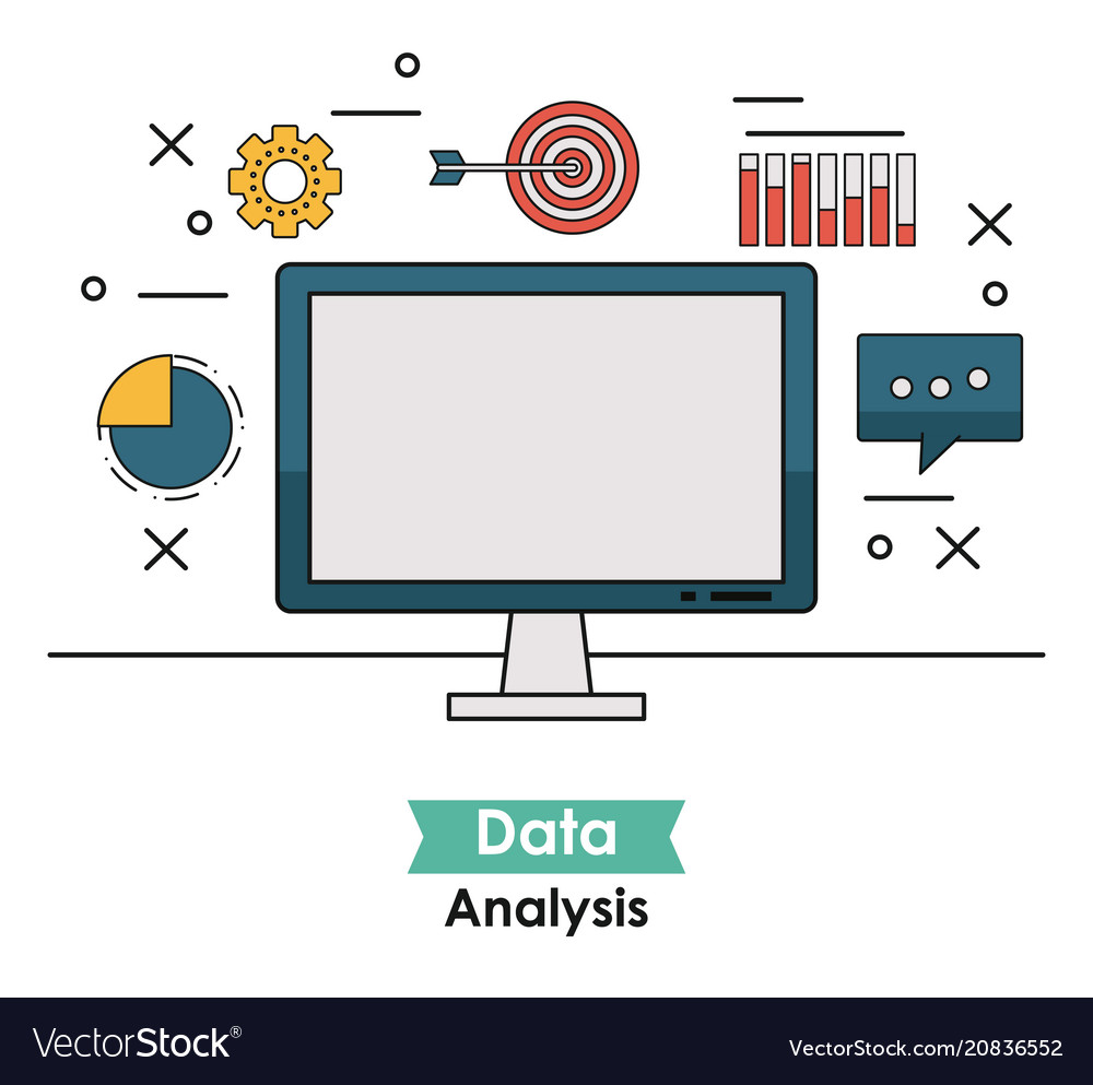 Data analysis concept Royalty Free Vector Image