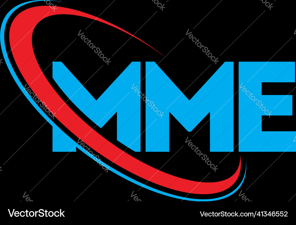 Mme logo letter design Royalty Free Vector Image