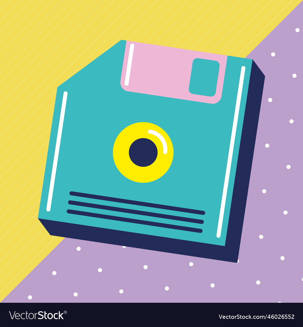 Retro floppy disk Royalty Free Vector Image - VectorStock