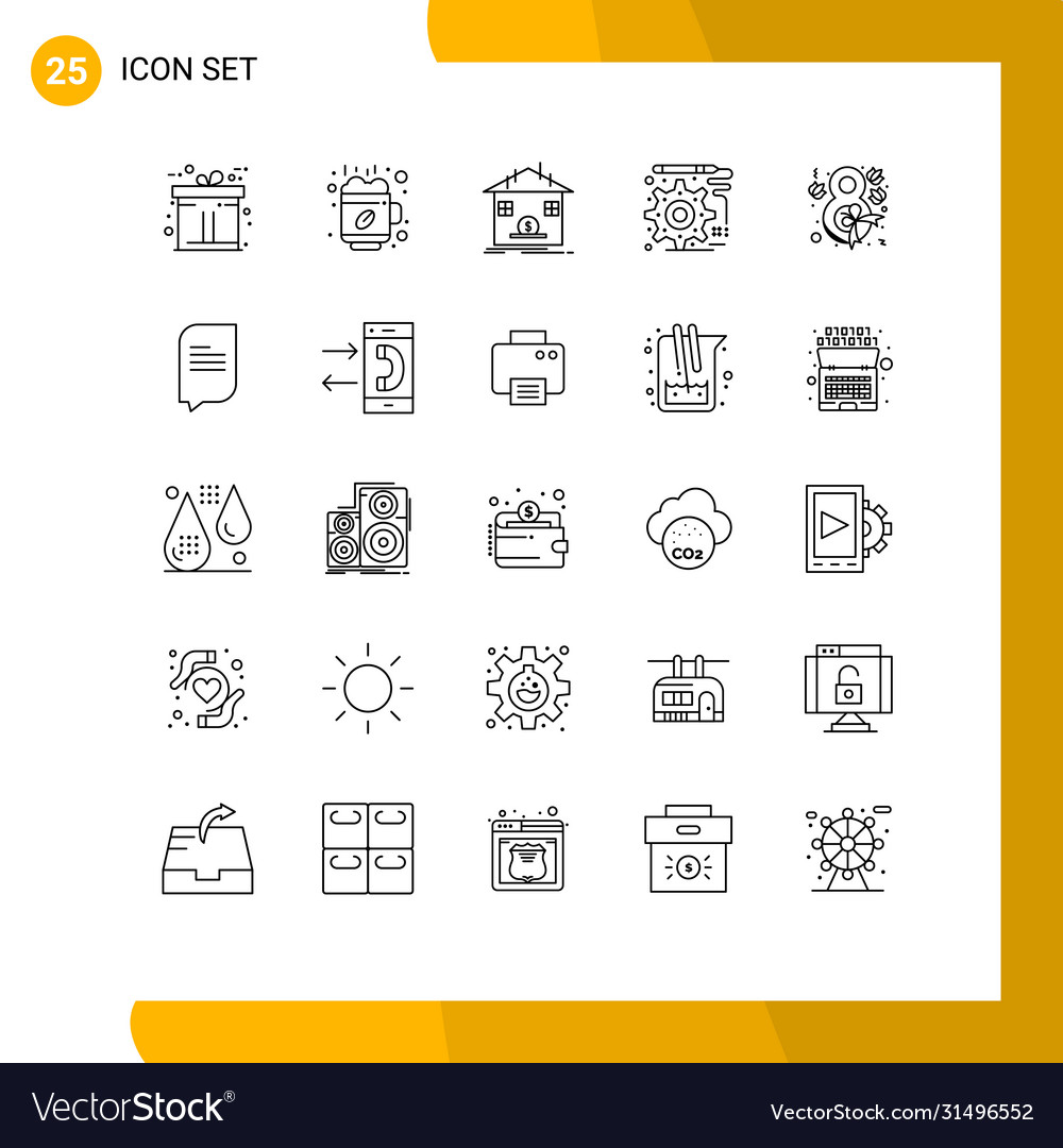 Set 25 commercial lines pack for tulip eight Vector Image Set 25 commercial lines pack for tulip eight Vector Image